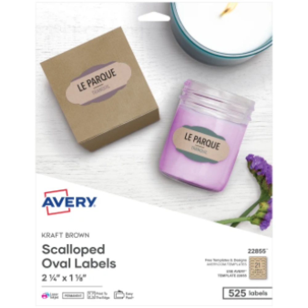 Printable Scallop Oval Products Labels | Avery - best store